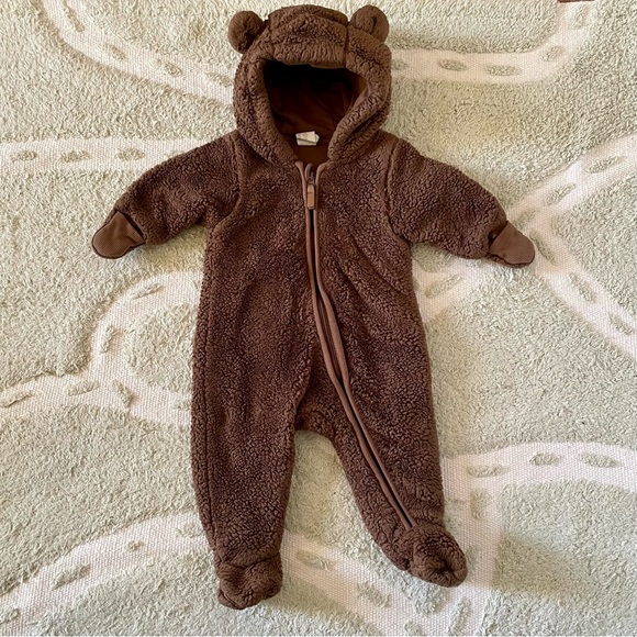 H&M | One Pieces | Hm Fuzzy Bear Zip Up Cold Weather Hooded Suit In ...
